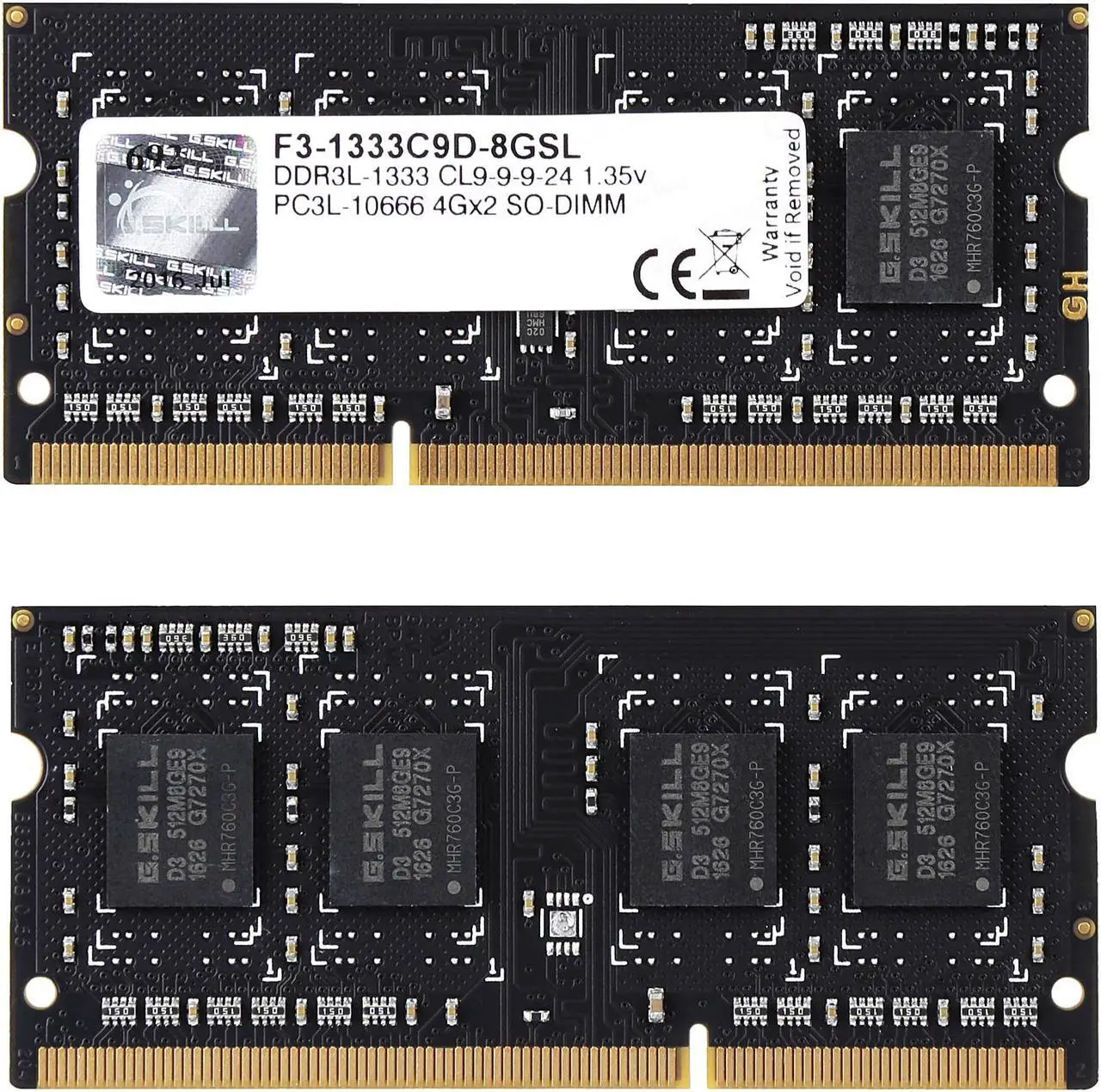 G.SKILL 8GB (2 x 4GB) 204-Pin DDR3 SO-DIMM DDR3L 1333 (PC3L 10666 ...