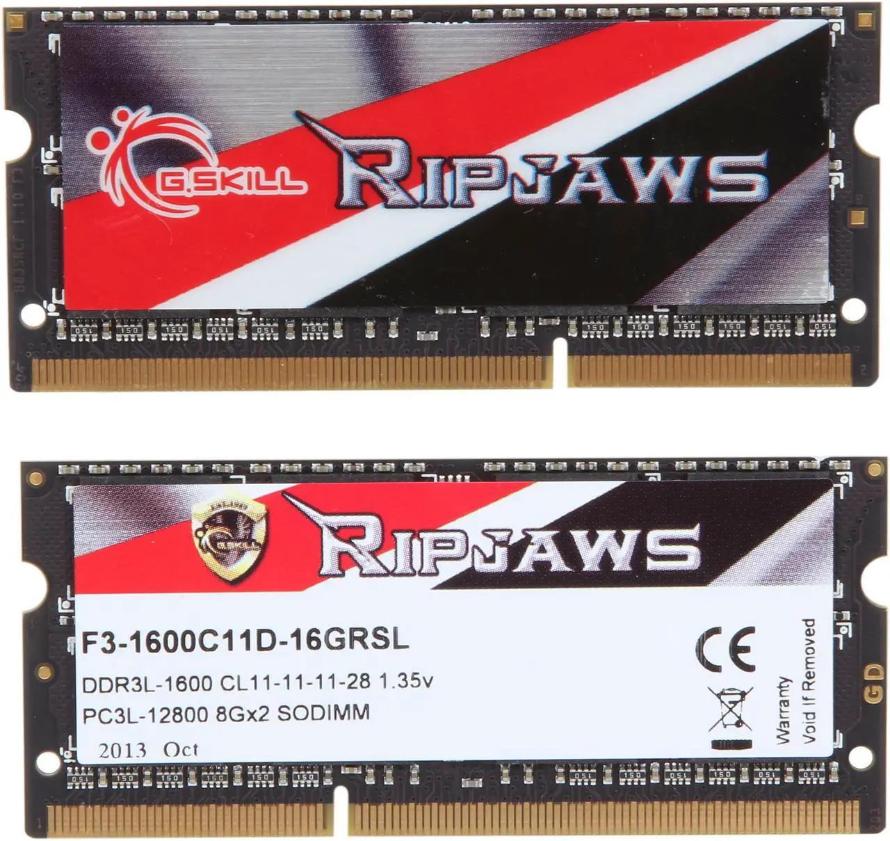 G.SKILL Ripjaws Series 16GB (2 x 8GB) 204-Pin DDR3 SO-DIMM DDR3L 1600 ...
