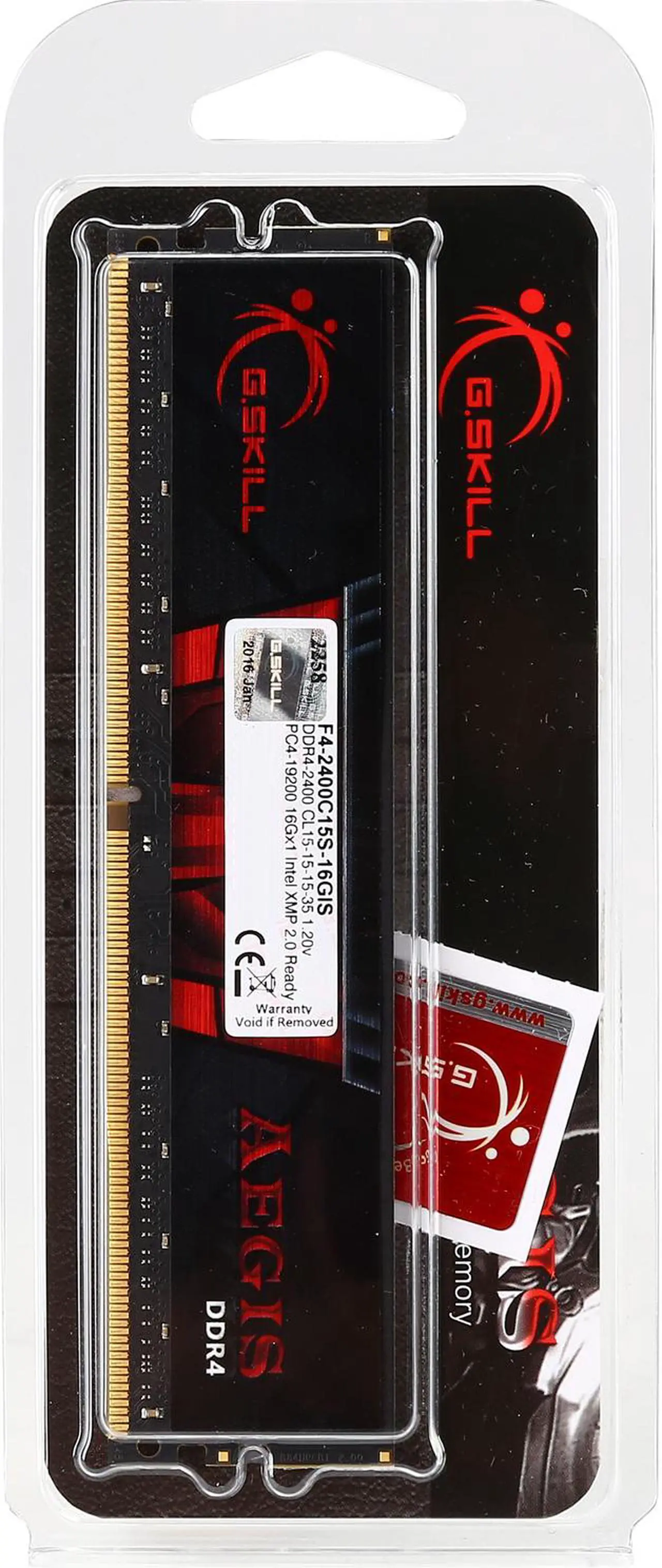 G.SKILL Aegis 16GB DDR4 2400 (PC4 19200) Desktop Memory Model F4 ...