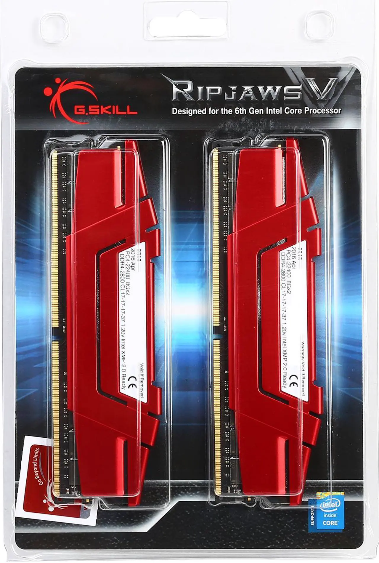 G.SKILL Ripjaws V Series 16GB (2 x 8GB) 288-Pin DDR4 SDRAM DDR4 2800 ...