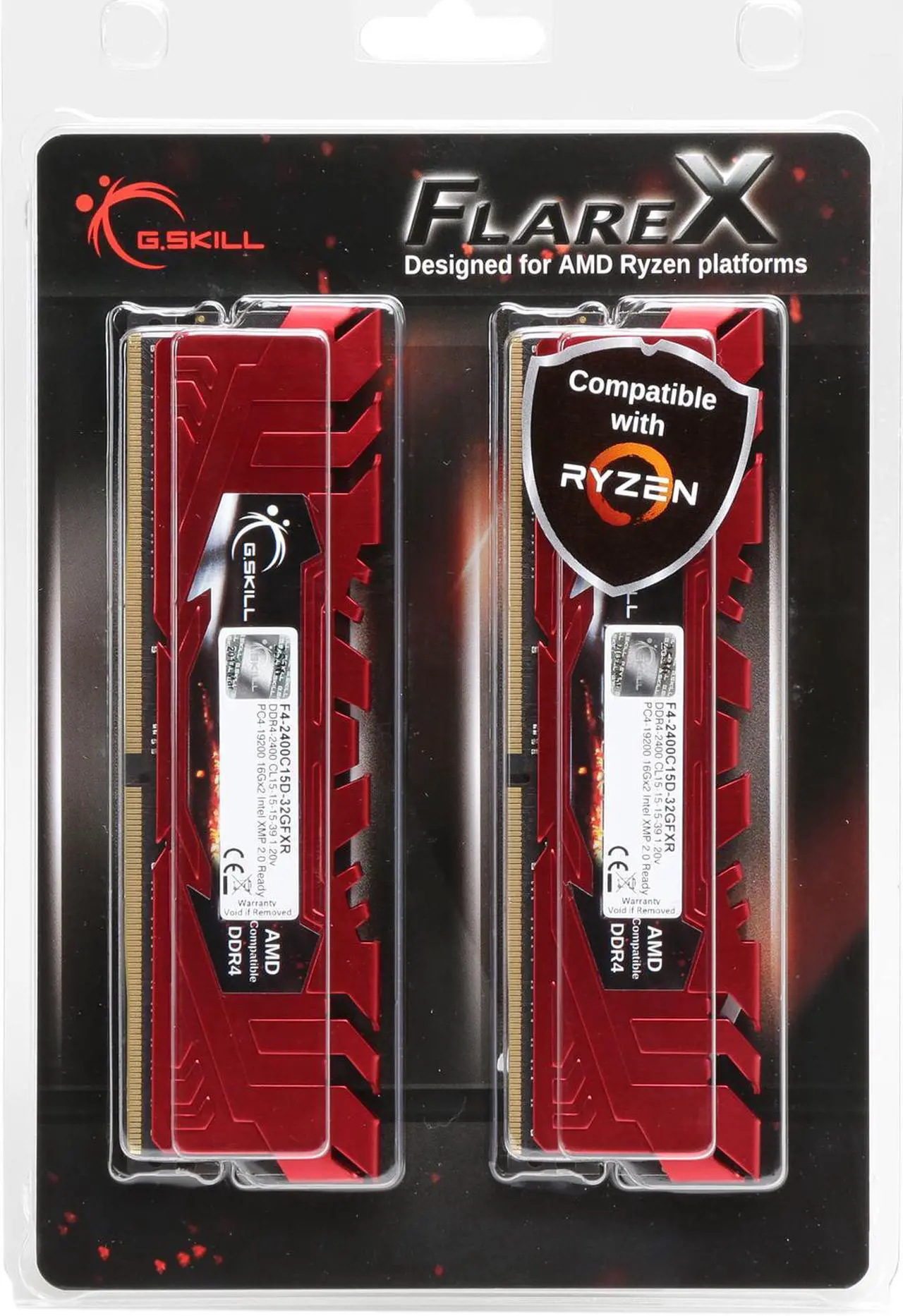 G.SKILL Flare X Series 32GB (2 x 16GB) DDR4 2400 (PC4 19200) Memory ...