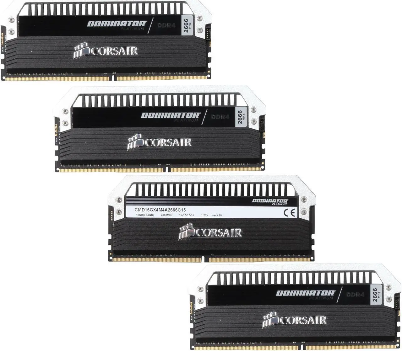 CORSAIR DOMINATOR Platinum 16GB (4 x 4GB) DDR4 2666 (PC4 21300) Desktop ...