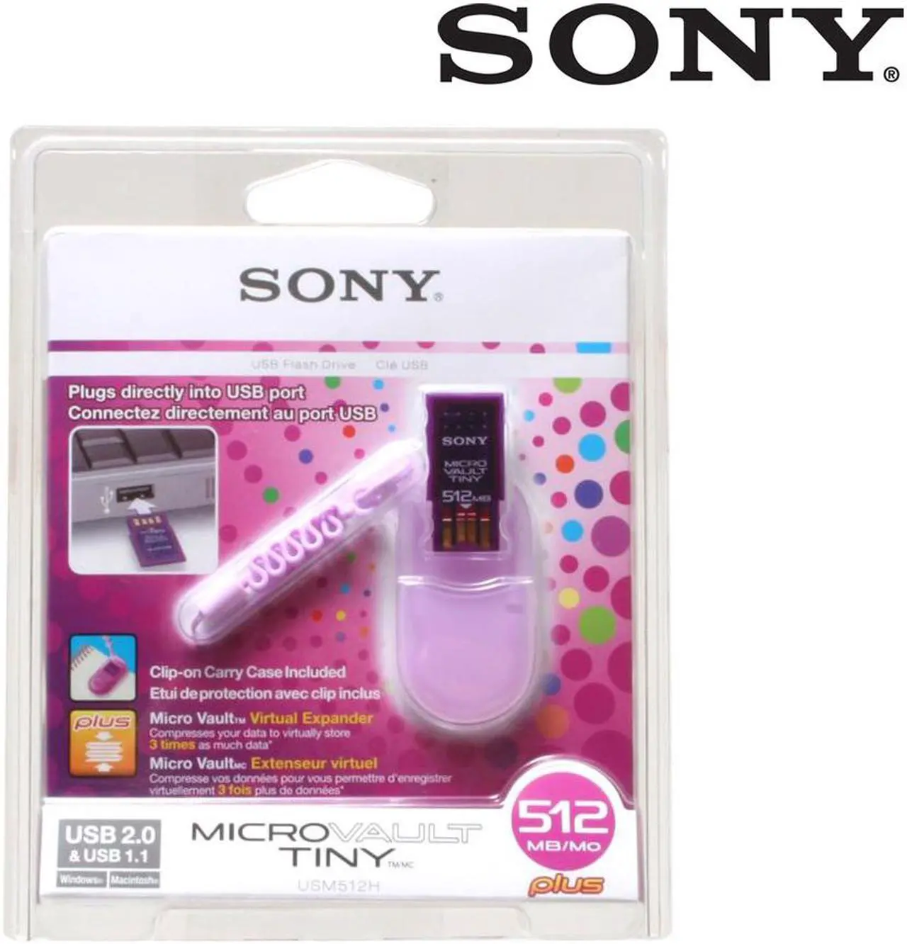 SONY Micro Vault Tiny 512MB Flash Drive (USB2.0 Portable) - Newegg.com