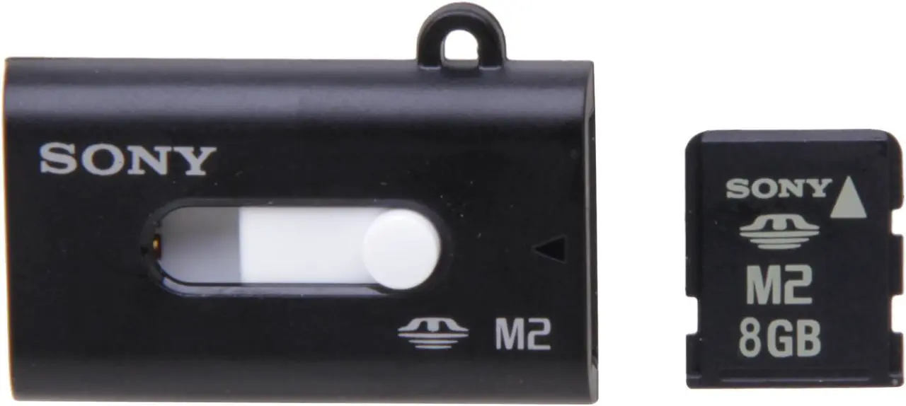 SONY 8GB Memory Stick Micro (M2) Flash Card w/ M2 USB Adaptor Model MSA8GU2 - Newegg.com