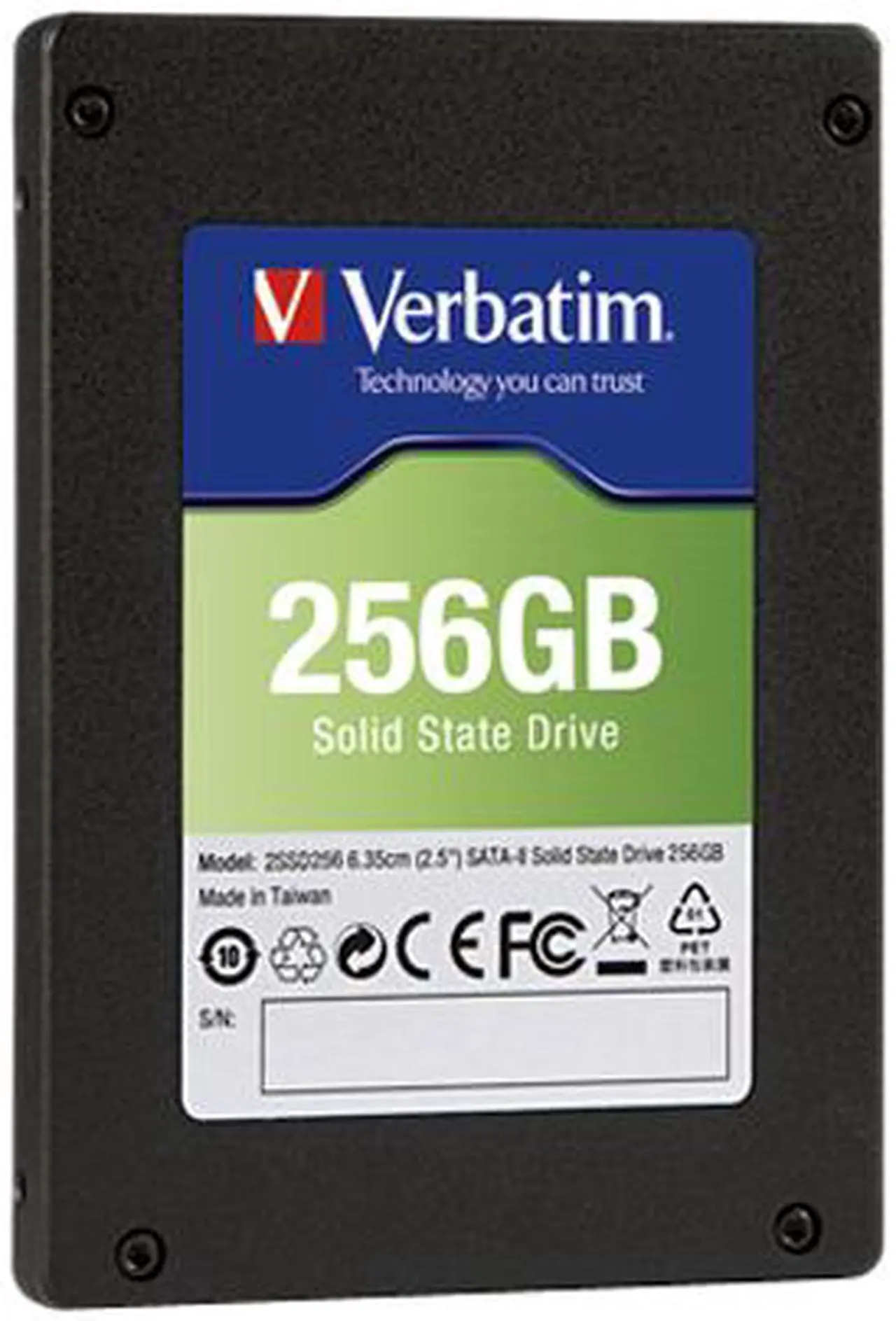 Verbatim 2.5" 256GB SATA II Internal Solid State Drive (SSD) (Drive ...