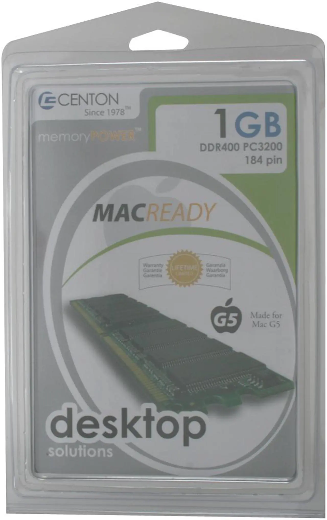 Centon 1GB 184-Pin DDR SDRAM DDR 400 (PC 3200) Memory For Apple Model 1GB3200G5 - Newegg.com