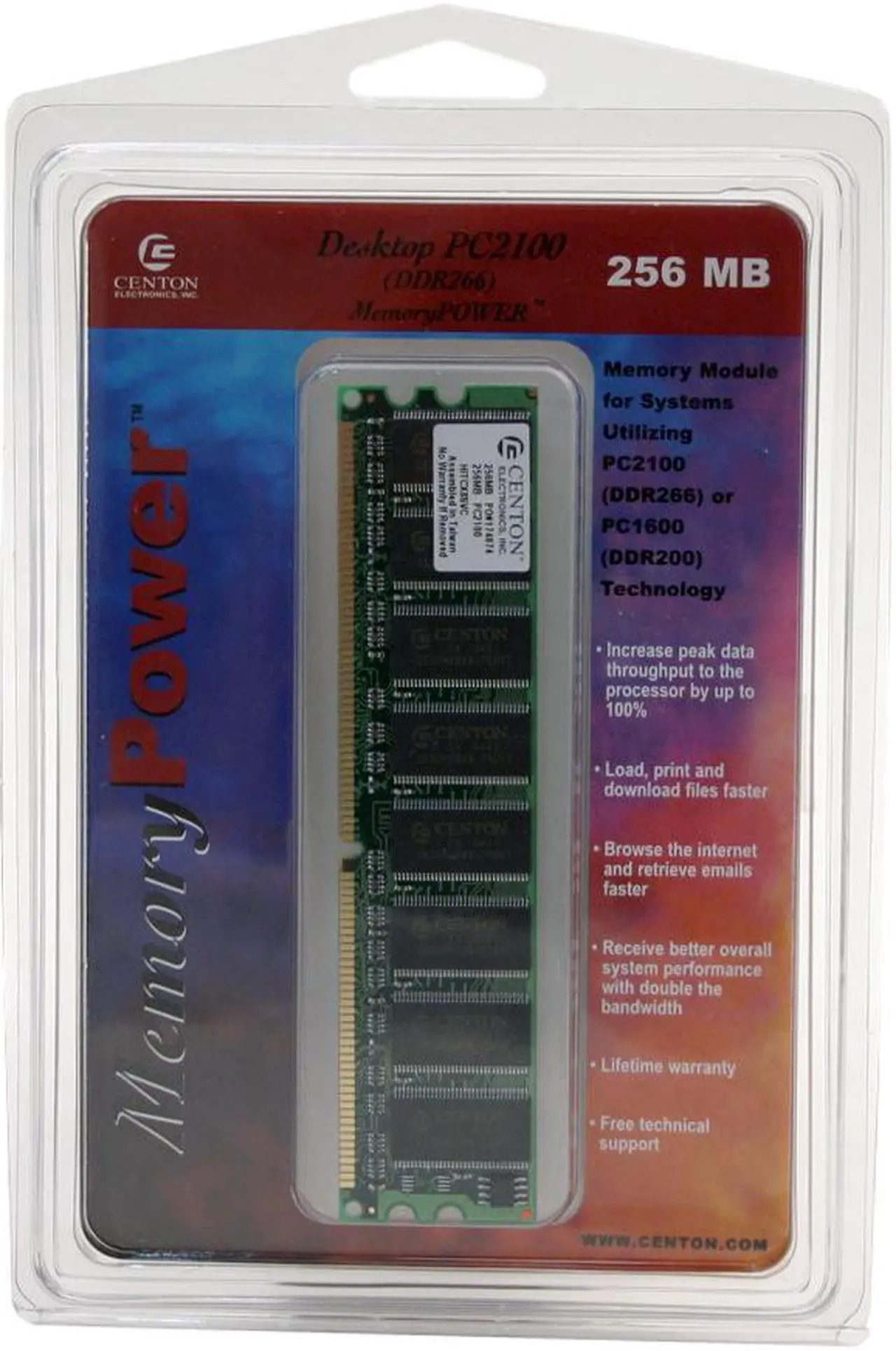 CENTON 256MB DDR 266 (PC 2100) System Memory Model 256MBDDR - Newegg.com