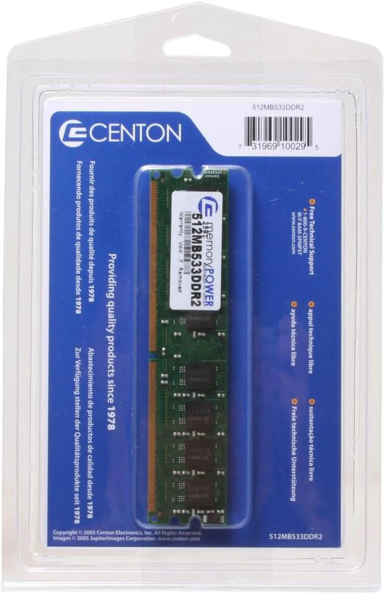 CENTON 512MB DDR2 533 (PC2 4200) Desktop Memory Model 512MB533DDR2 - Newegg.com