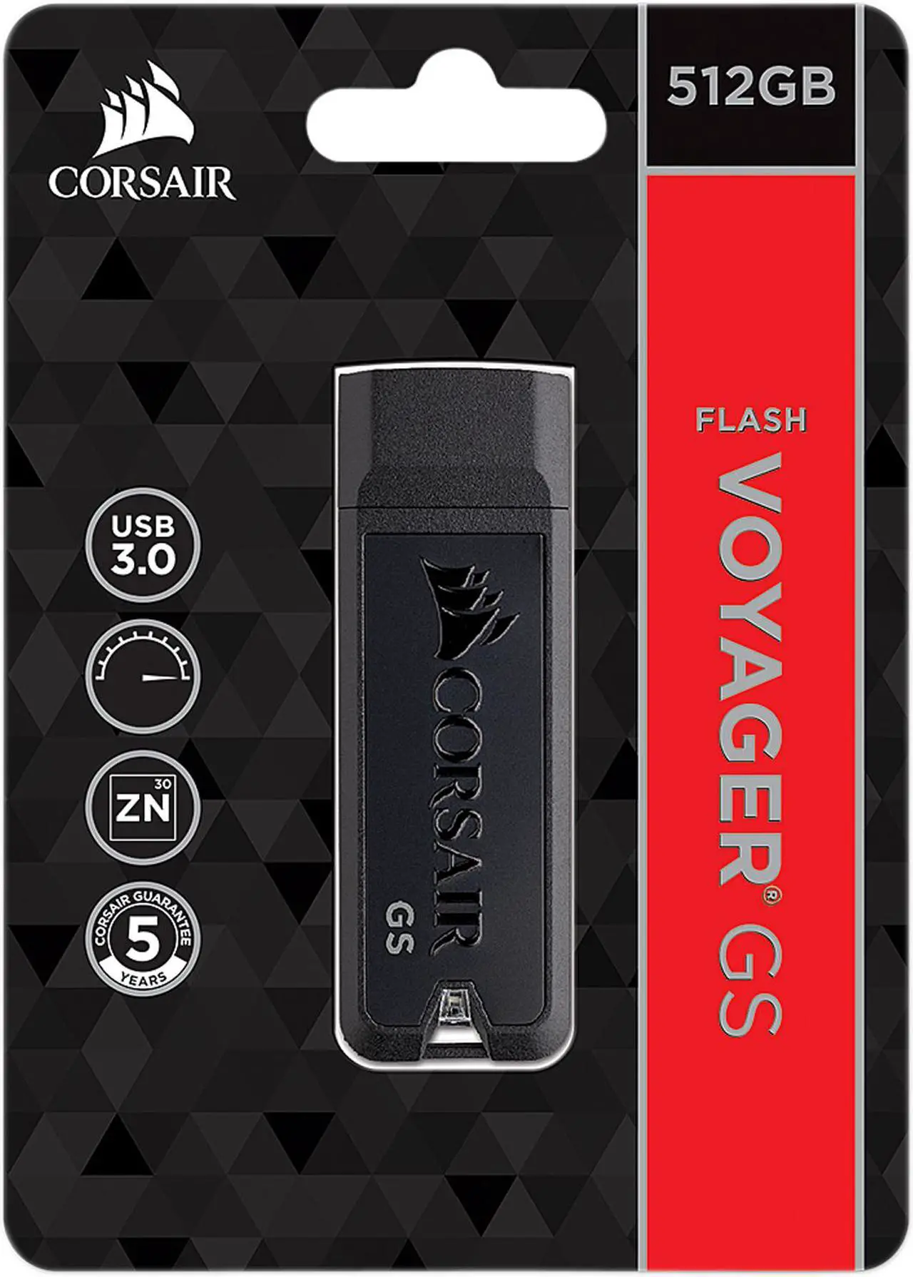Corsair 512GB Flash Voyager GS USB 3.0 Flash Drive, Speed Up to 400MB/s ...