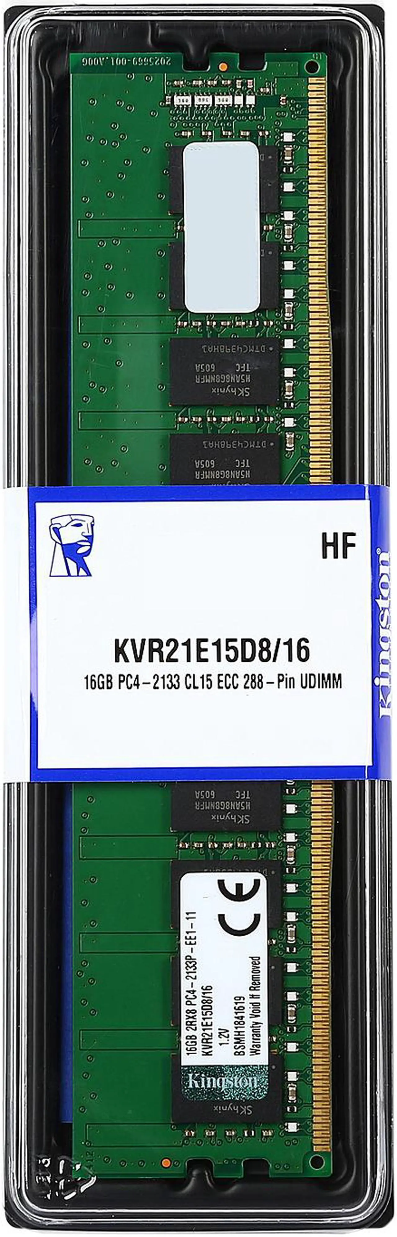 Kingston ValueRAM 16GB (1 x 16G) DDR4 2133 Server Memory ECC Unbuffered DIMM (288-Pin) RAM ...