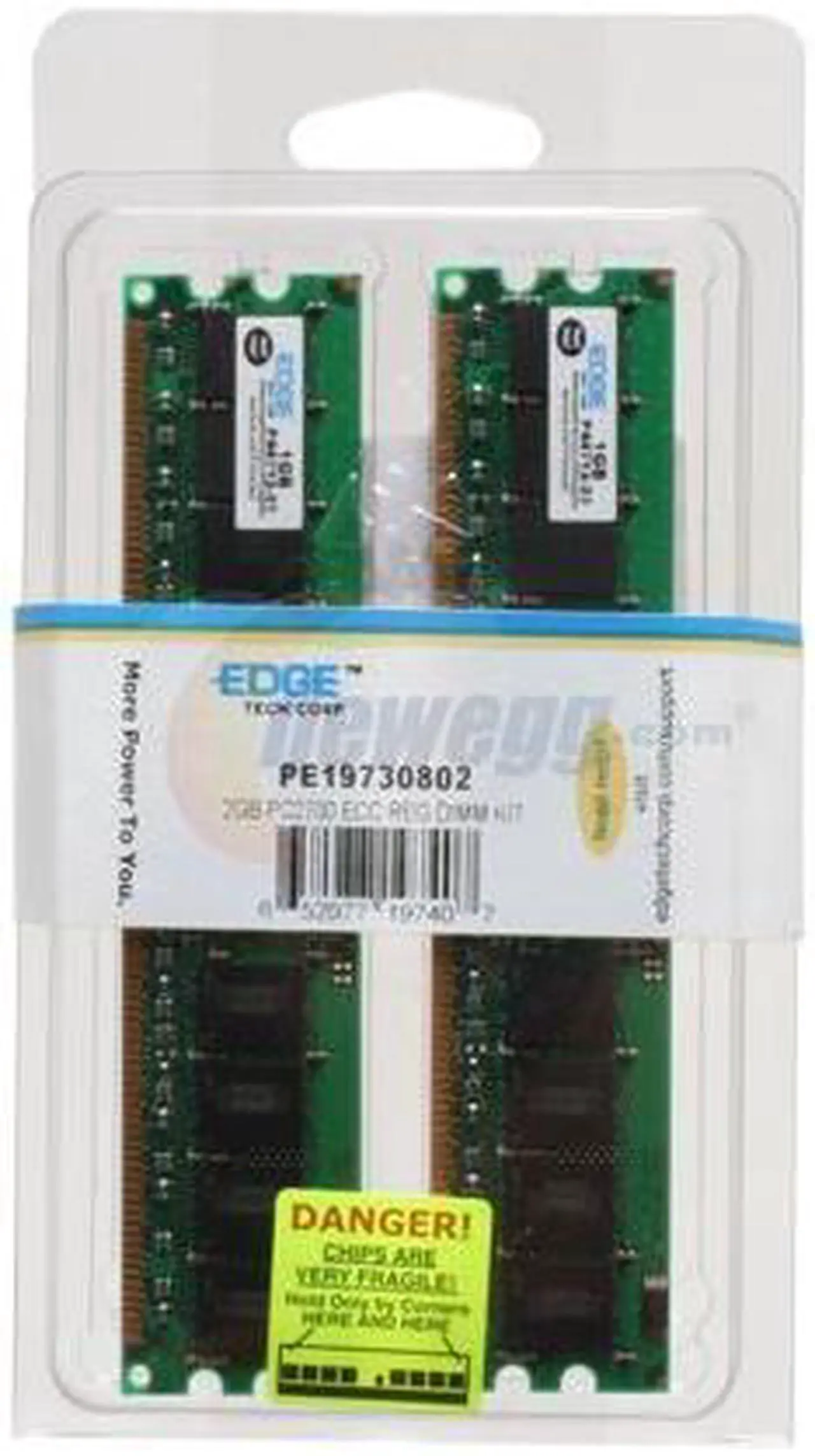 EDGE Tech 2GB (2 x 1GB) ECC Registered DDR 333 (PC 2700) Dual Channel Kit Server Memory Model ...