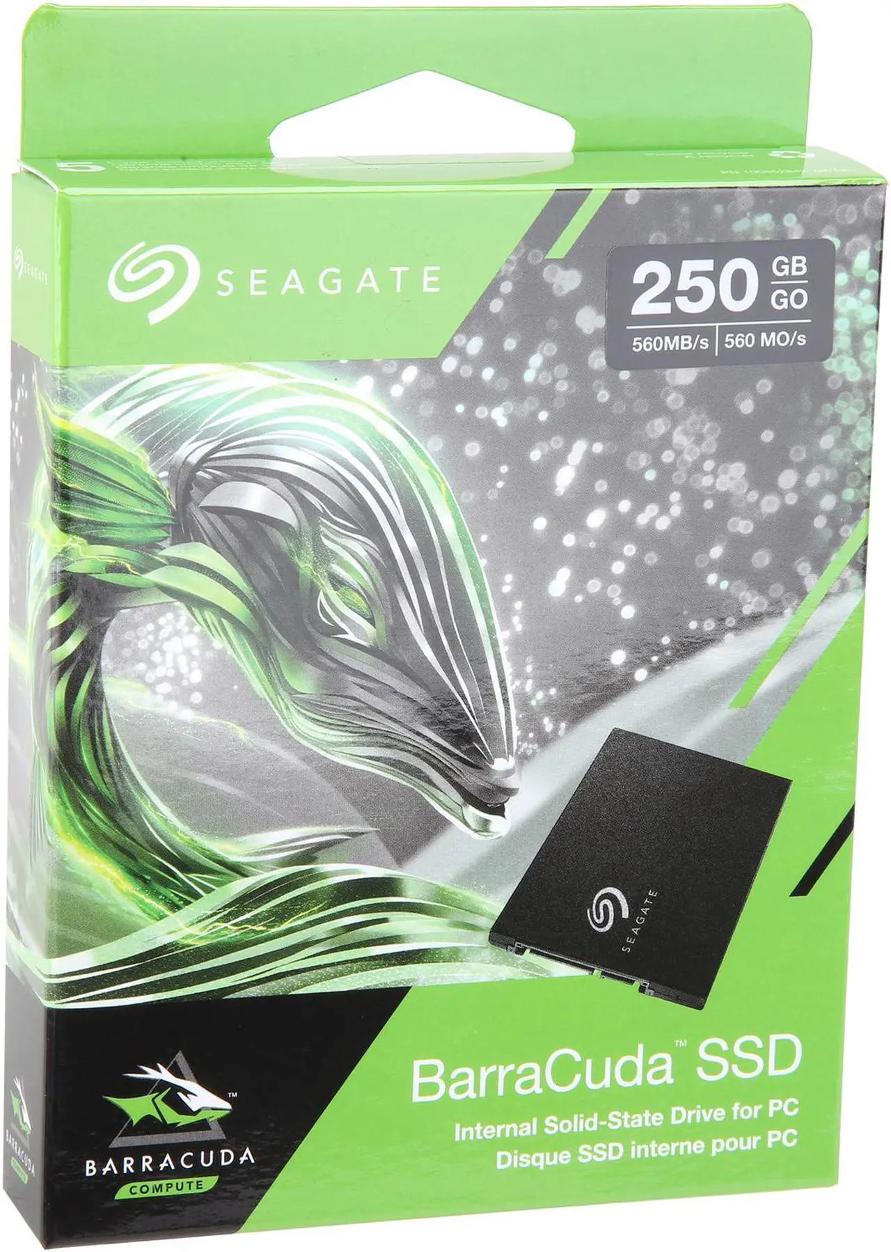Seagate BarraCuda 2.5" 250GB SATA III 3D TLC Internal Solid State Drive ...