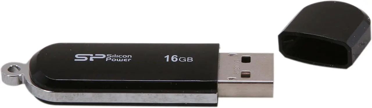 Silicon Power LuxMini 322 16GB USB 2.0 Flash Drive (Black) Model ...