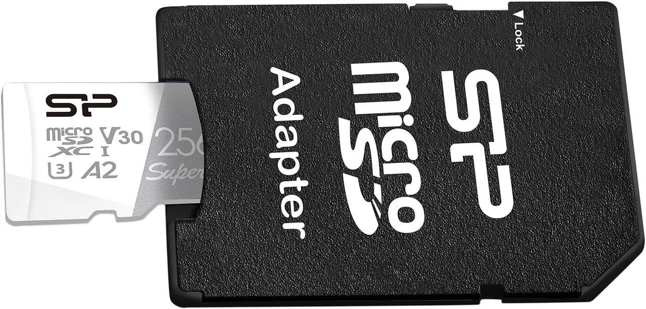 Silicon Power 256GB Superior microSDXC UHS-I (U3), V30 4K A2 Memory ...