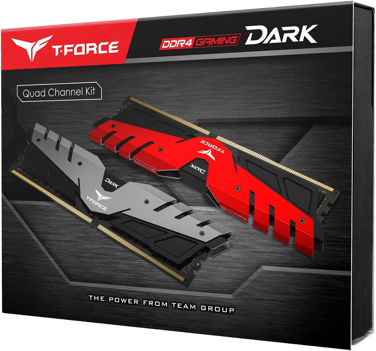 Team T-Force DARK 32GB (4 x 8GB) DDR4 2400 (PC4 19200) Desktop Memory ...