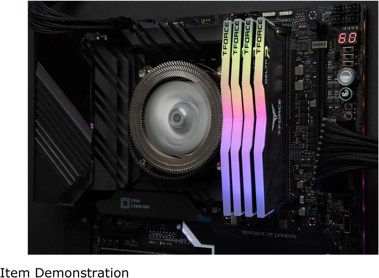 Team T-Force Delta RGB 64GB (2 x 32GB) 288-Pin PC RAM DDR4 3200 (PC4 ...