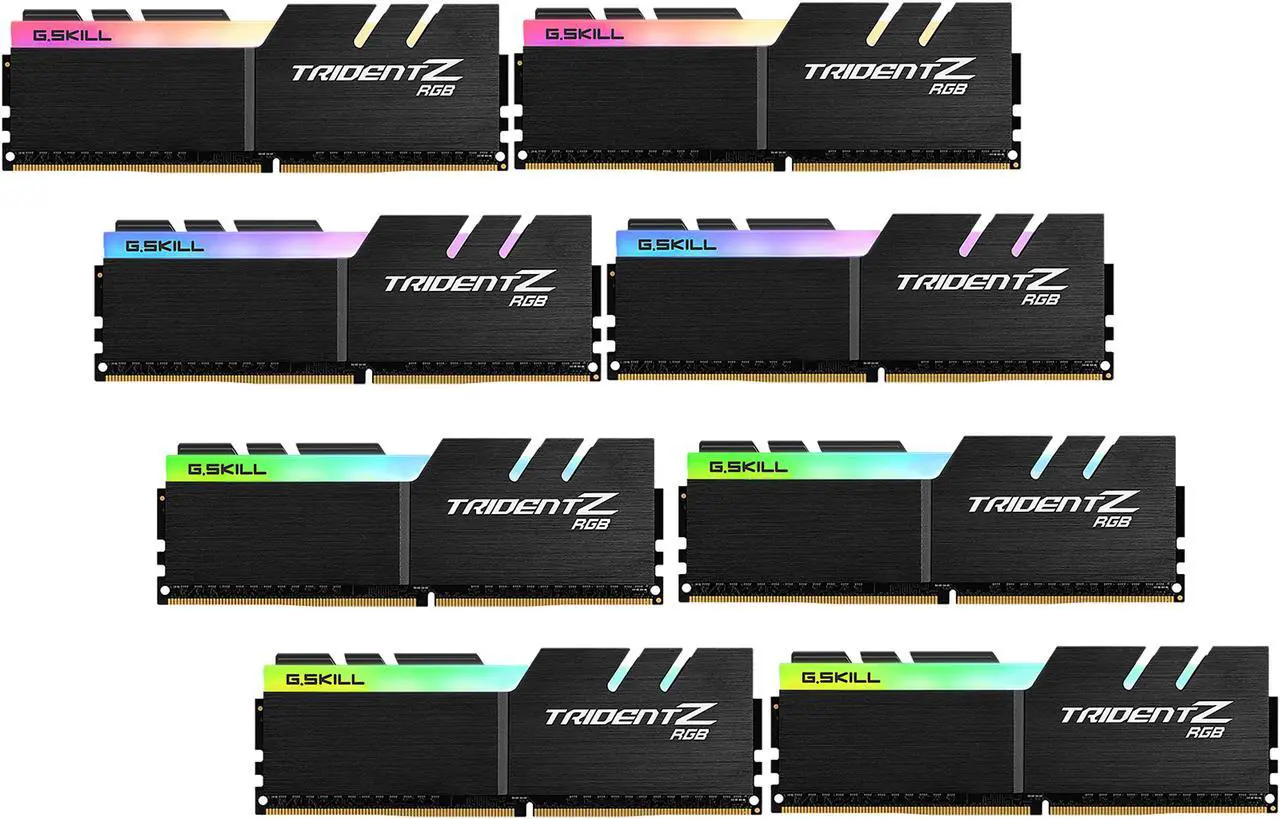 G.SKILL TridentZ RGB Series 128GB (8 x 16GB) 288-Pin PC RAM DDR4 3600 ...