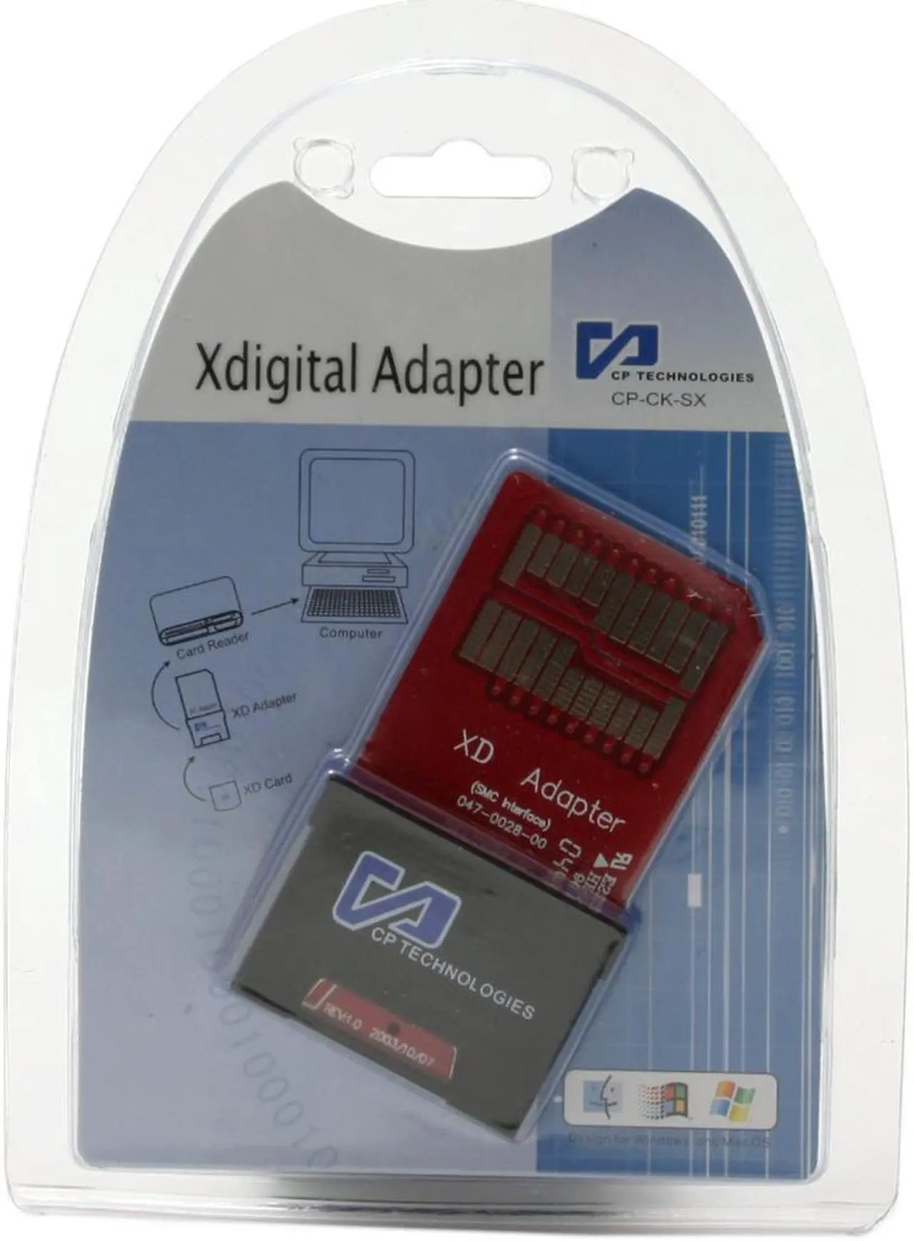 CP TECHNOLOGIES CP-CK-SX 1 card SMC / SM SmartMedia to xD Card Adapter ...