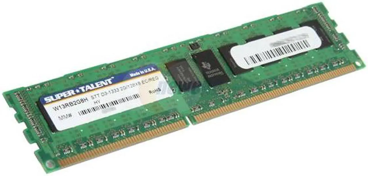 SUPER TALENT 2GB ECC Registered DDR3 1333 (PC3 10600) Server Memory ...