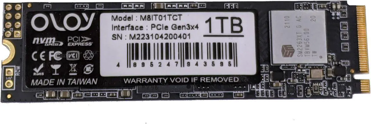 OLOy M.2 2280 1TB PCI-Express 3.0 x4 QLC Internal Solid State Drive ...
