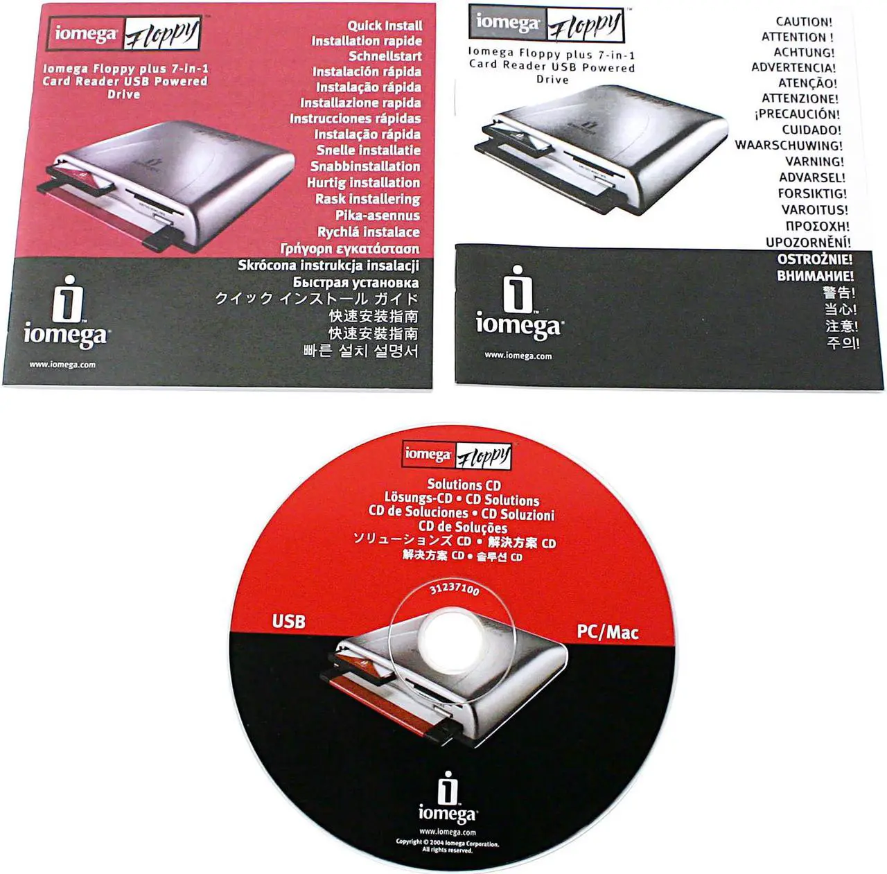 iomega Silver External USB Floppy Drive Plus 7 in 1 USB External Card ...