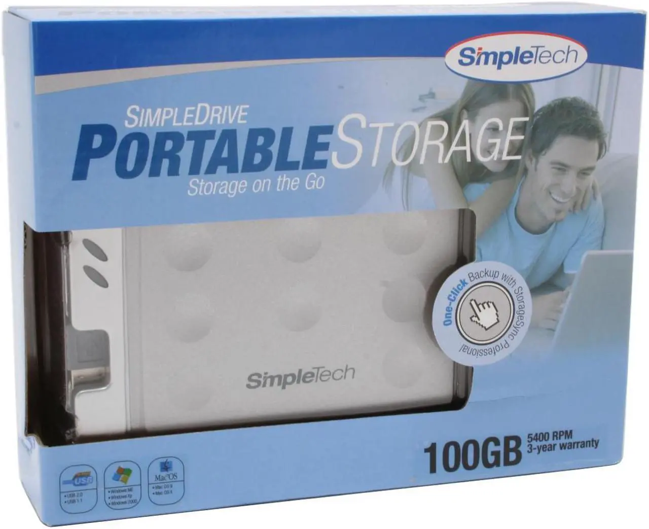 SimpleTech SimpleDrive 100GB USB 2.0 2.5" External Hard Drive - Newegg.com
