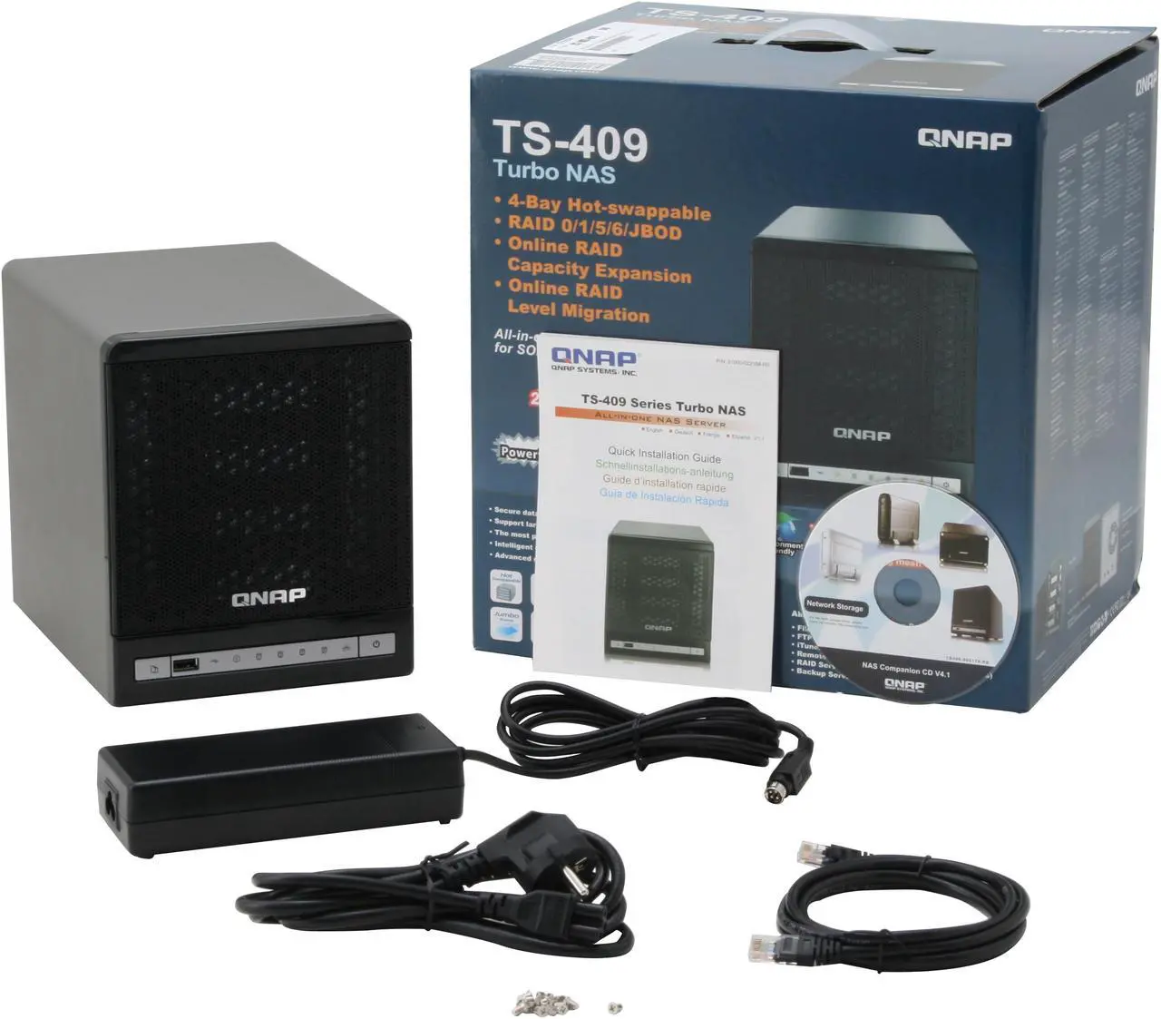 QNAP TS-409 All-in-one NAS Server for SOHO & HOME Users - Newegg.com