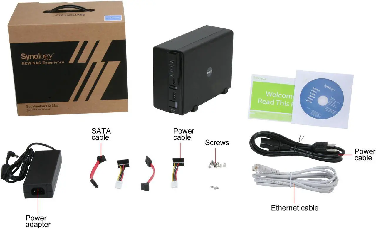 Synology DS209+II 2-bay SATA NAS Server for Small-and-Medium Business ...