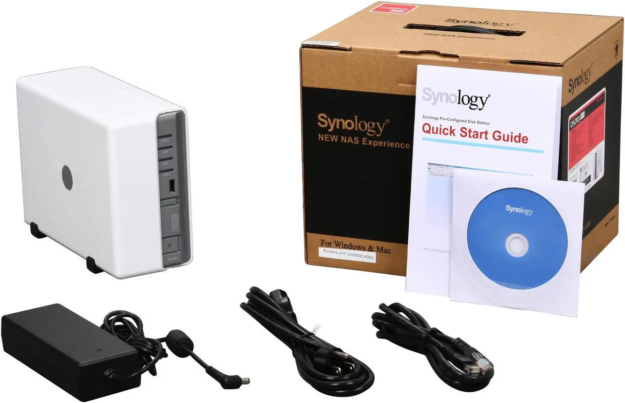 Synology Disk Station DS210j 2050 2 x 500GB Budget-friendly 2-bay NAS ...