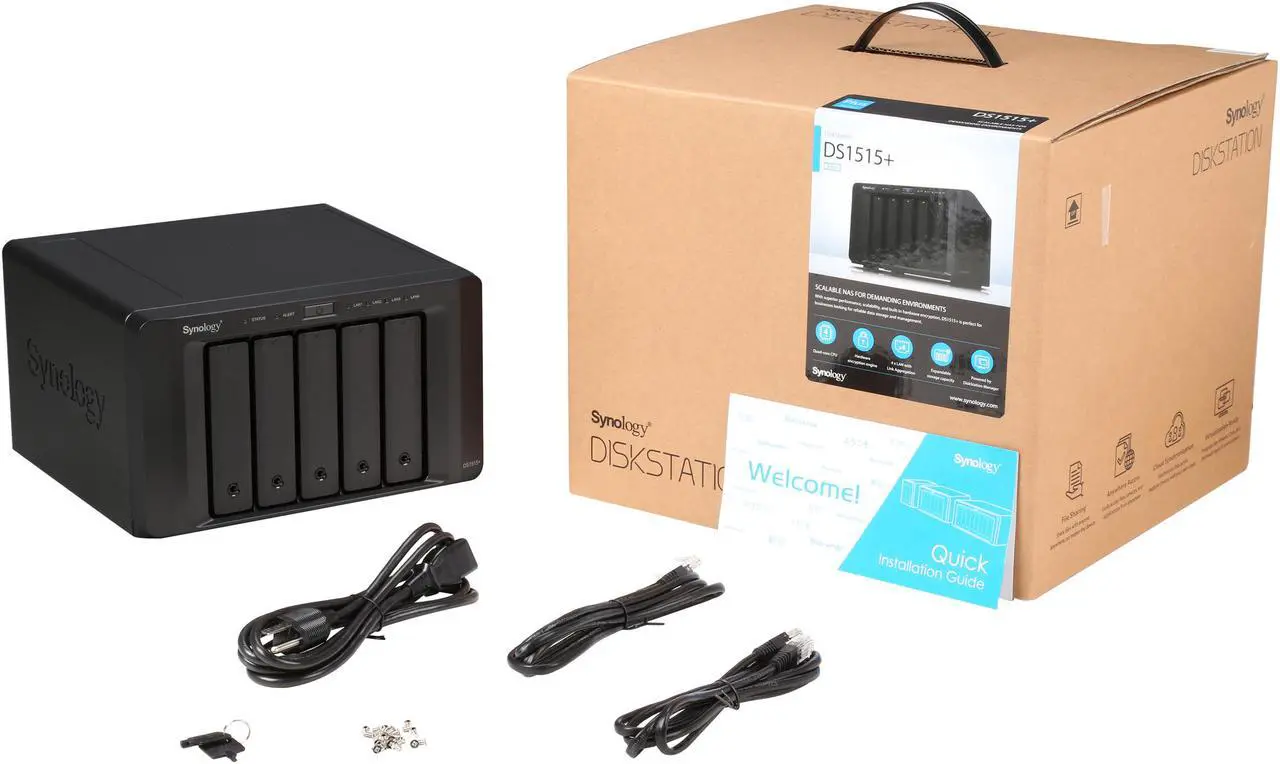 Synology DS1515+ Diskless Network Attached Storage, NAS - Newegg.com