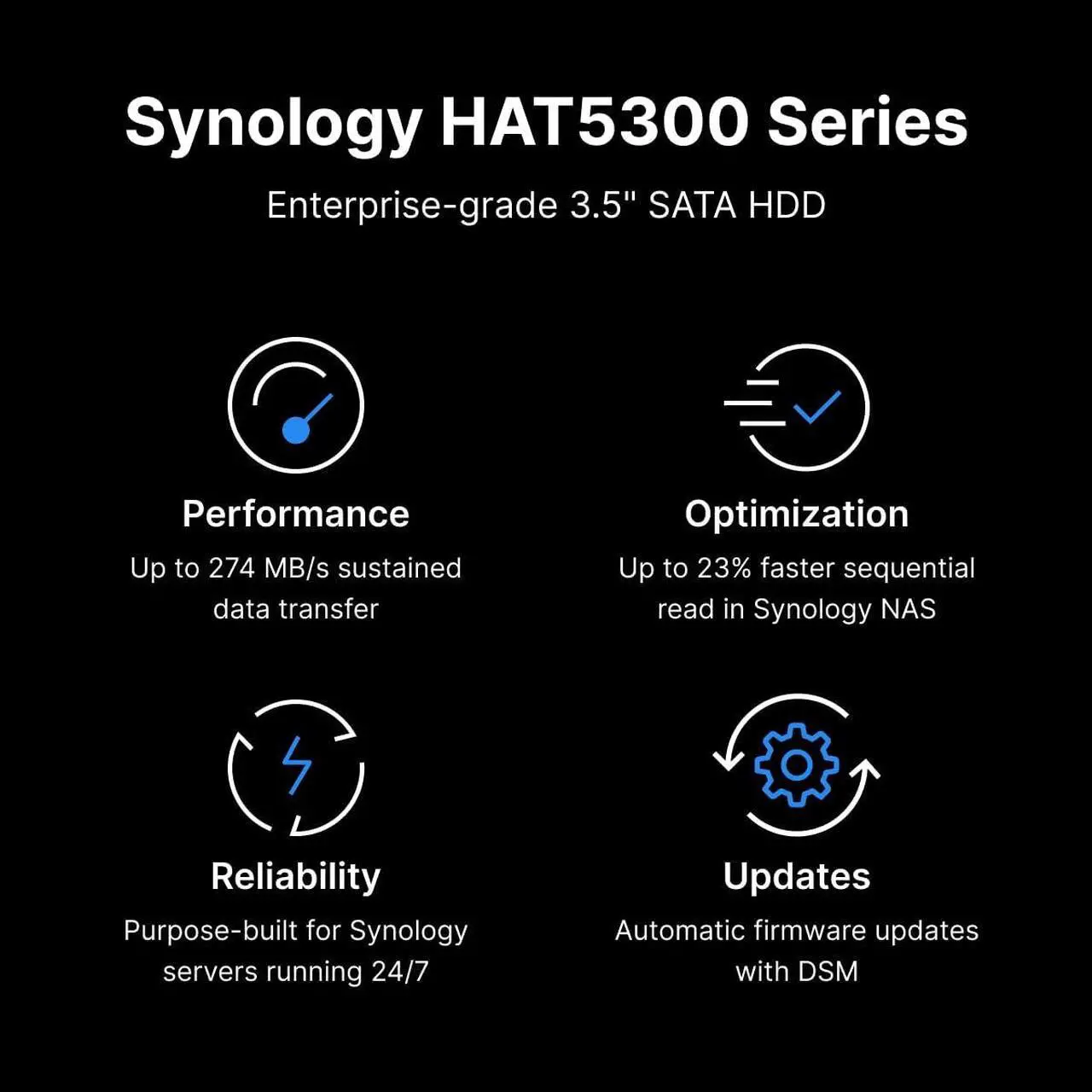 Synology HAT5300-12T Enterprise 12TB HDD SATA III 6Gb/s 512e 7200 RPM ...