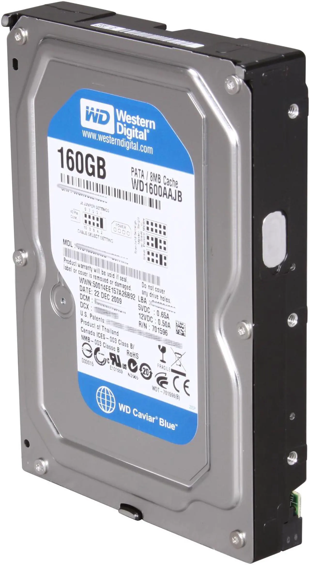 Western Digital Blue WD1600AAJB 160GB 7200 RPM 8MB Cache IDE Ultra ...