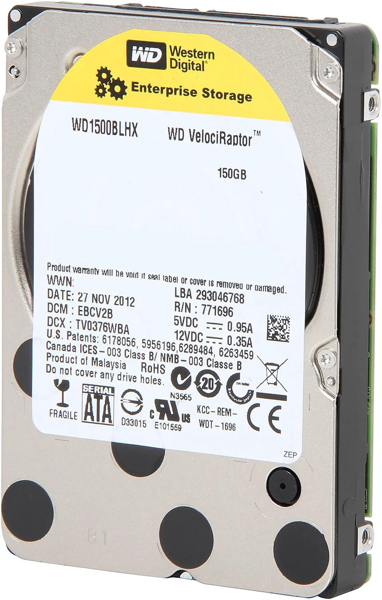 WD WD VelociRaptor WD1500BLHX 150GB 10000 RPM 32MB Cache SATA 6.0Gb/s 2 ...