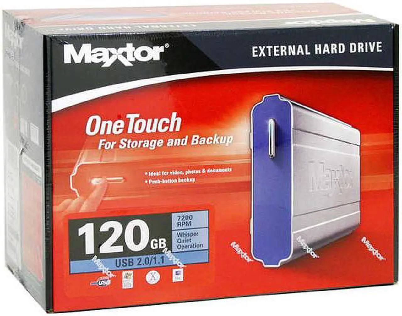 Maxtor OneTouch 120GB USB 2.0 External Hard Drive - Newegg.ca