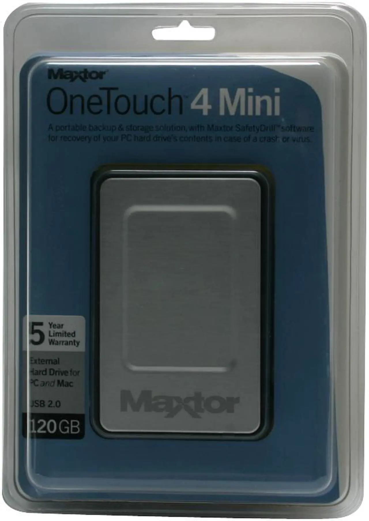 Maxtor OneTouch 4 Mini 120GB USB 2.0 2.5" External Hard Drive - Newegg.com
