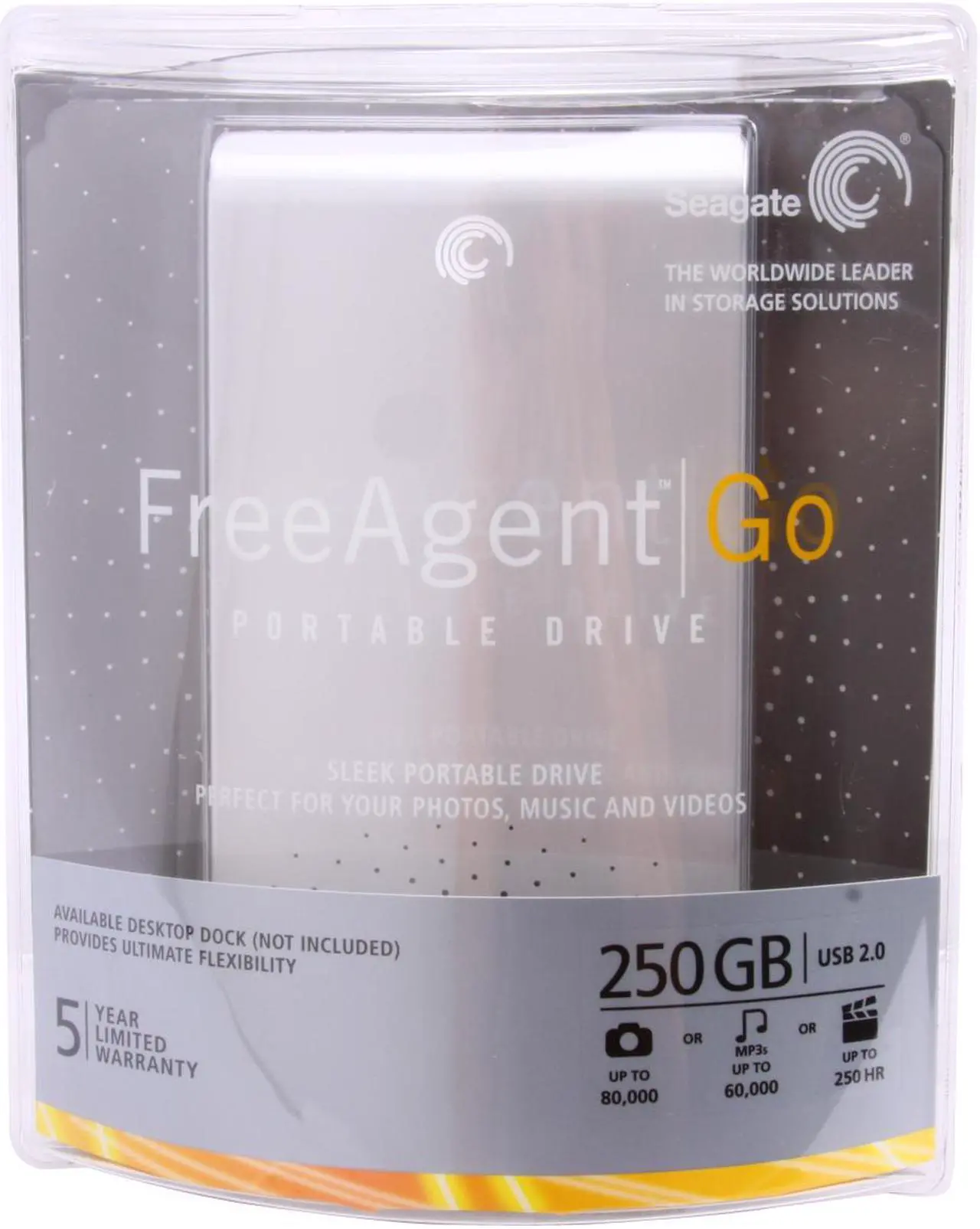 Seagate FreeAgent Go 250GB USB 2.0 2.5" External Hard Drive Silver ...
