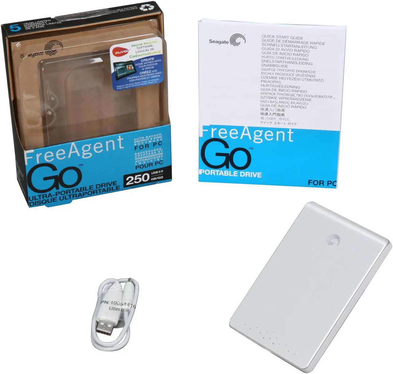 Seagate FreeAgent Go 250GB USB 2.0 2.5" Portable Hard Drive Silver ...