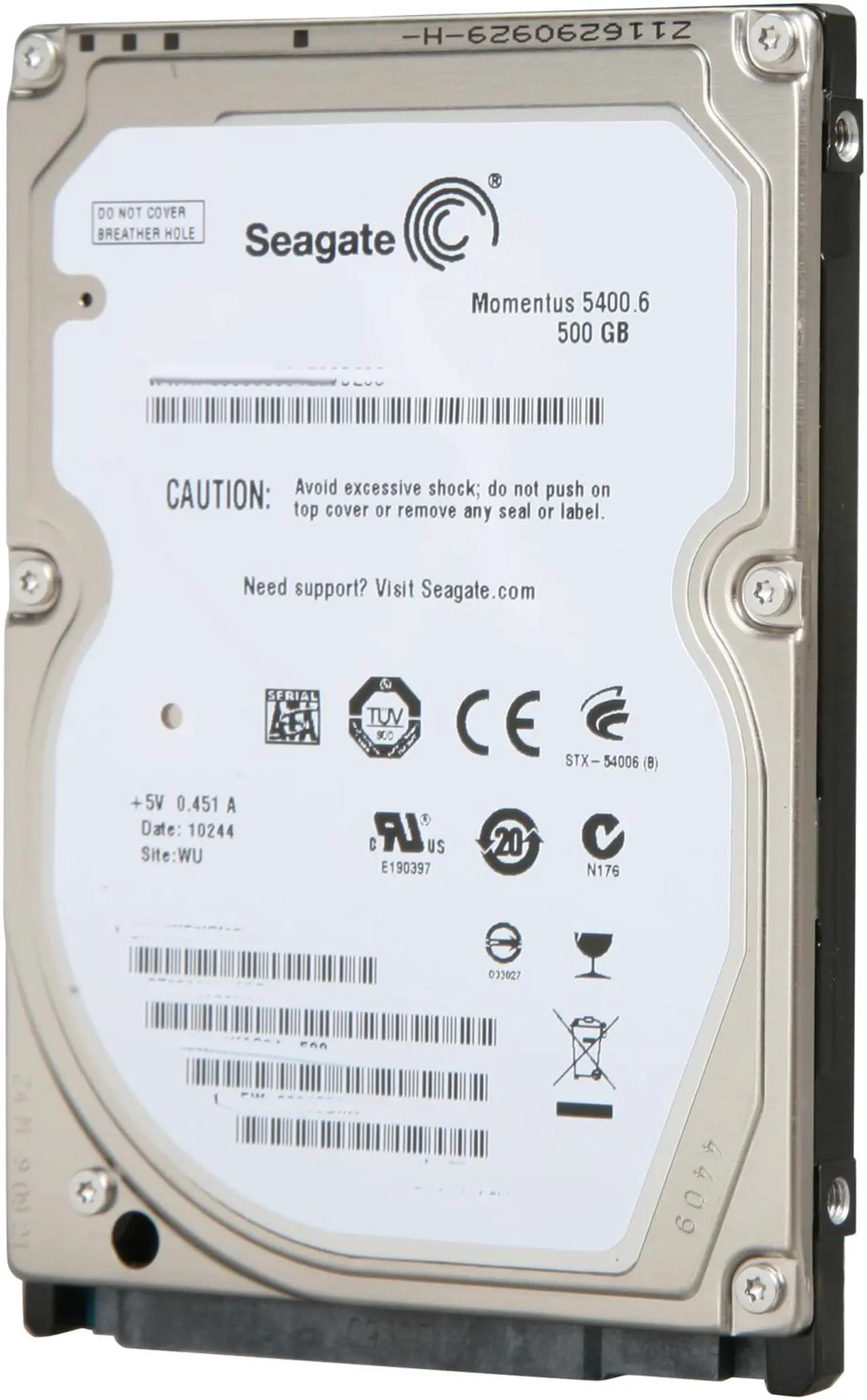 Seagate Momentus 5400.6 ST9500325ASG 500GB 5400 RPM 8MB Cache SATA 3 ...