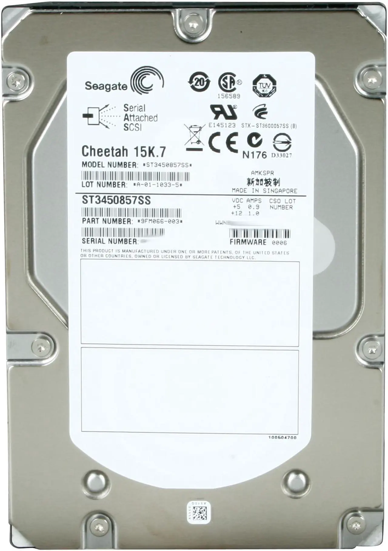 Seagate Cheetah 15K.7 450GB 15000 RPM 3.5" Internal HDD - Newegg.com