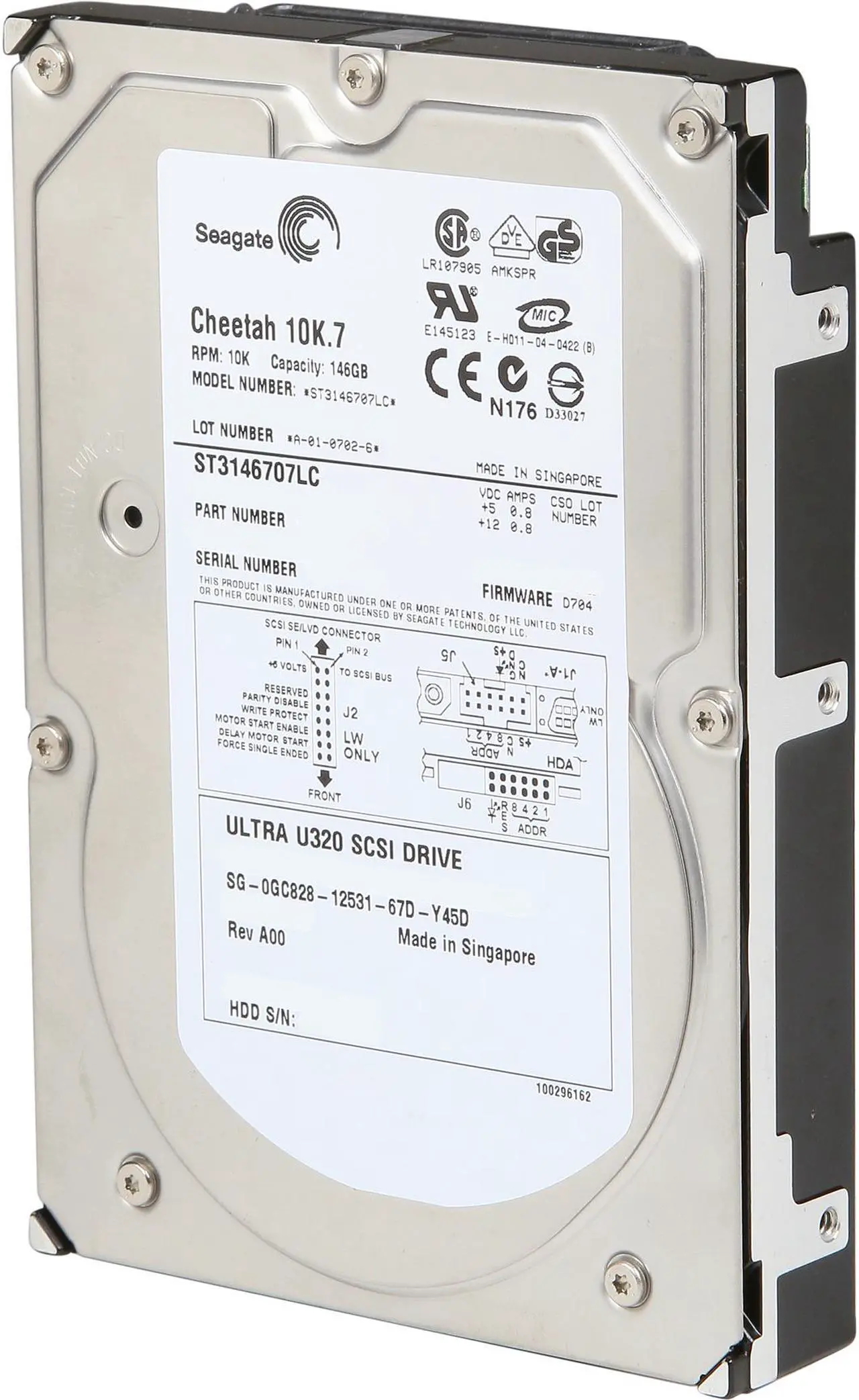 Refurbished: Seagate Cheetah 10K.7 ST3146707LC 147GB 10000 RPM 8MB ...