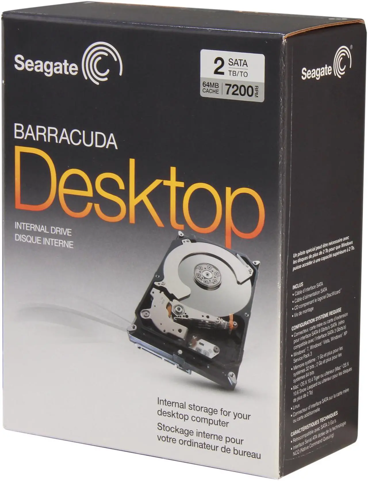 Seagate BarraCuda STBD2000101 2TB 7200 RPM 64MB Cache SATA 6.0Gb/s 3.5 ...