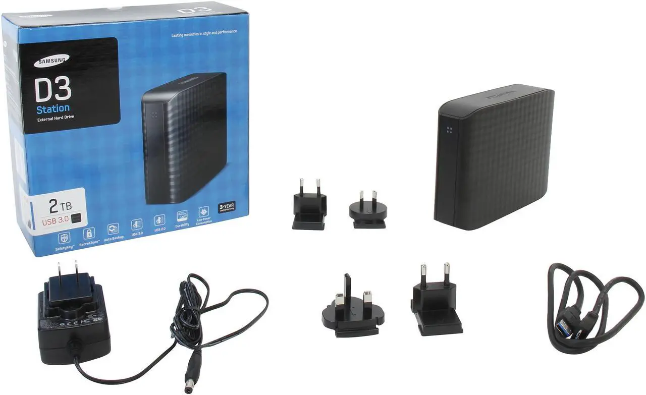 SAMSUNG D3 Station 2TB USB 3.0 3.5" Desktop External Hard Drive Black ...