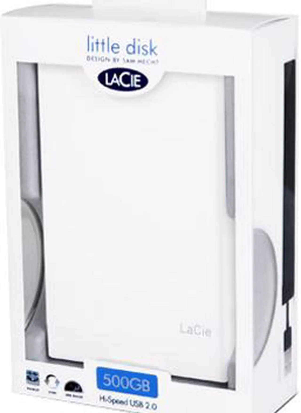 LaCie Little Disk 500GB USB 2.0 2.5" Portable Hard Drive White - Newegg.com