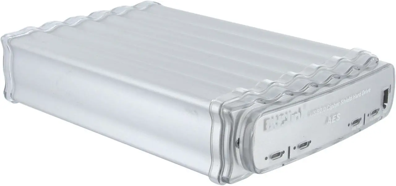 BUSlink 1TB USB 2.0 3.5" CipherShield Hardware Encrypted 192-bit Key ...