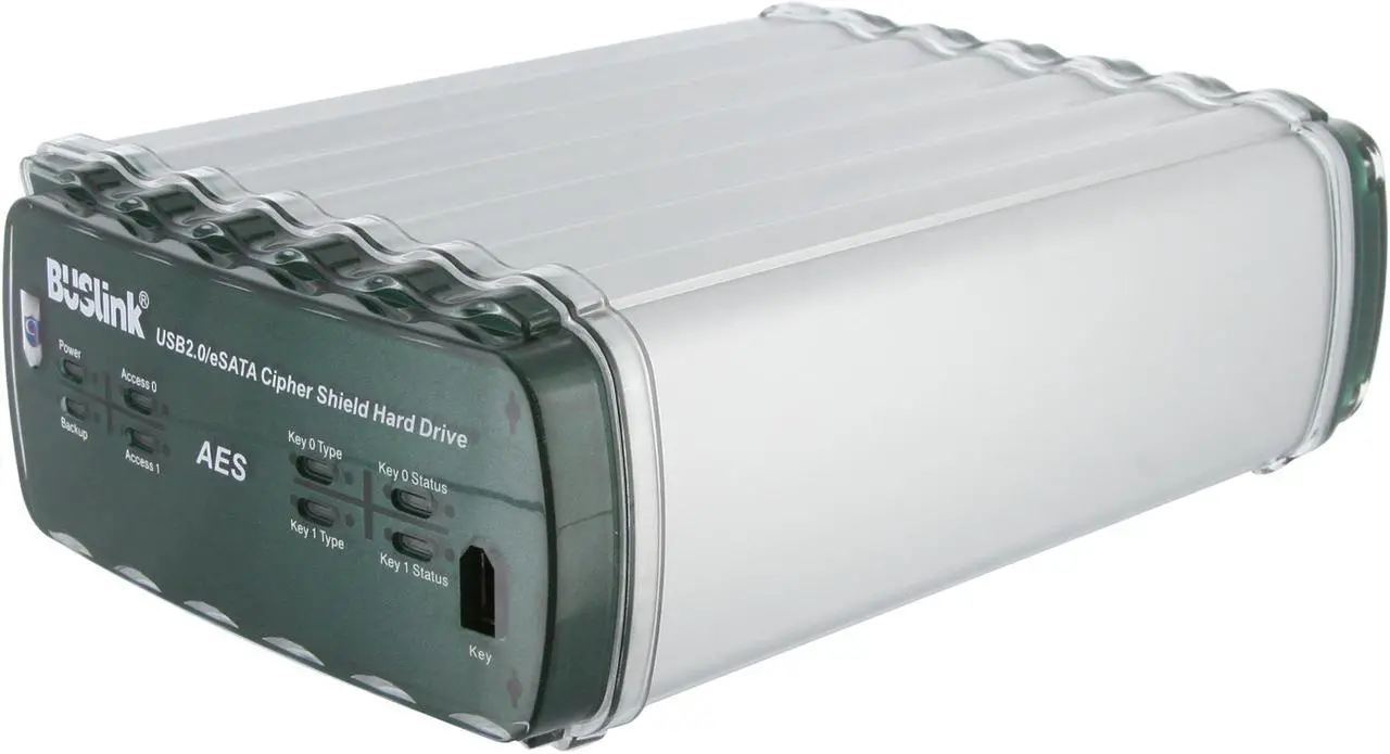 BUSlink 3TB USB 2.0 3.5" CipherShield Hardware Encrypted AES 256-bit ...