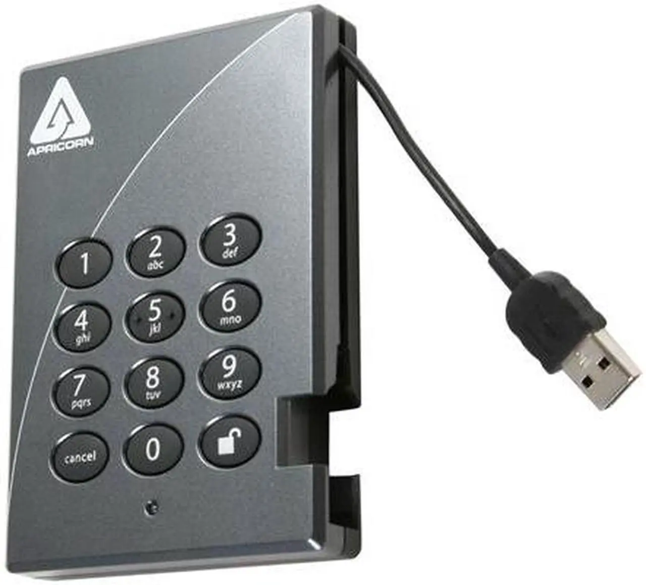APRICORN 500GB Aegis Padlock Secure 128-bit AES Hardware Encrypted ...