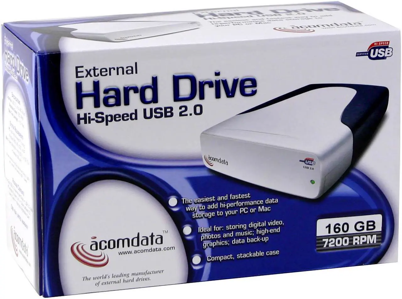 acomdata 160GB USB 2.0 External Hard Drive - Newegg.com