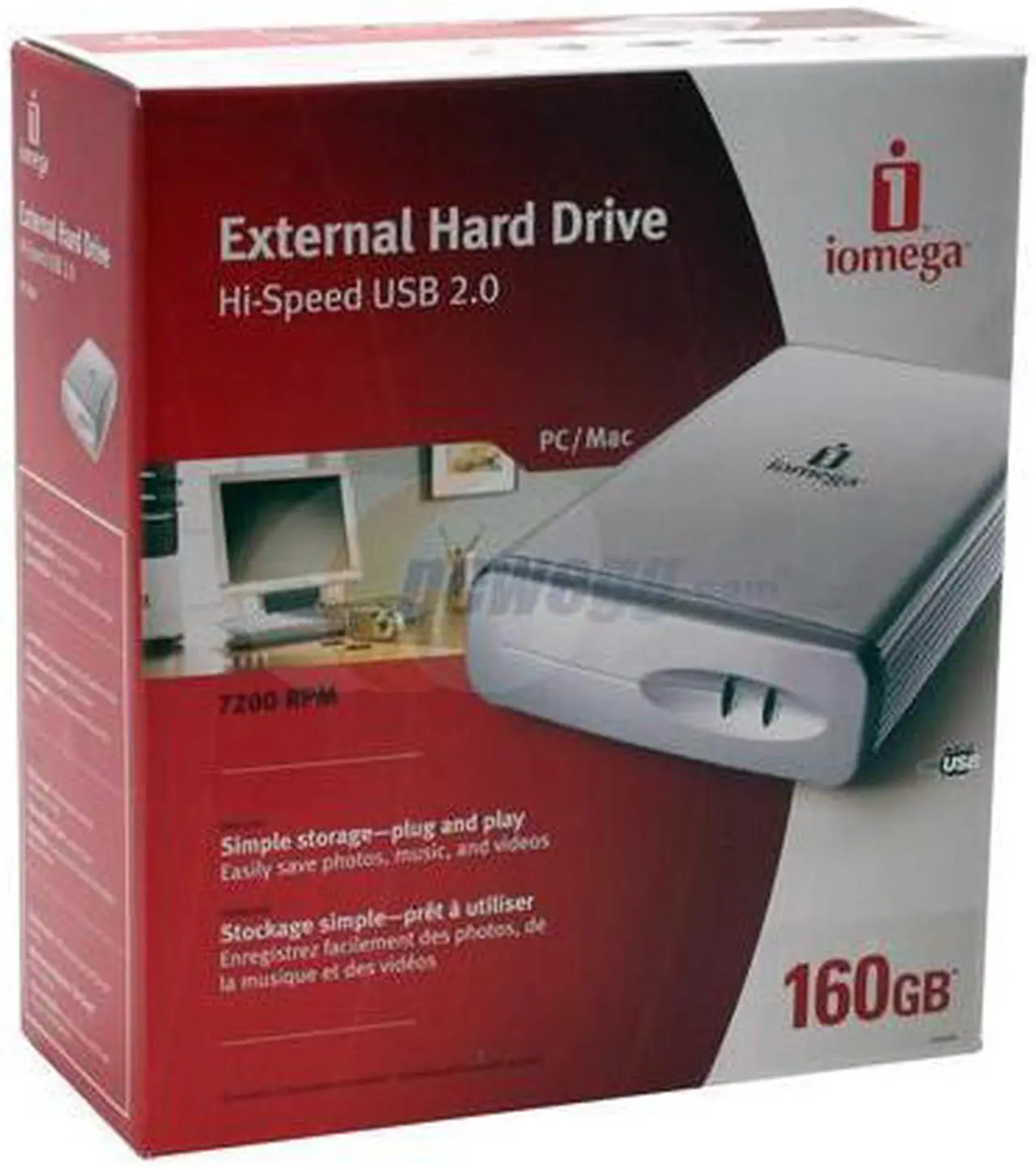 iomega SILVER DESKTOP 160GB USB 2.0 3.5" External Hard Drive - Newegg.com
