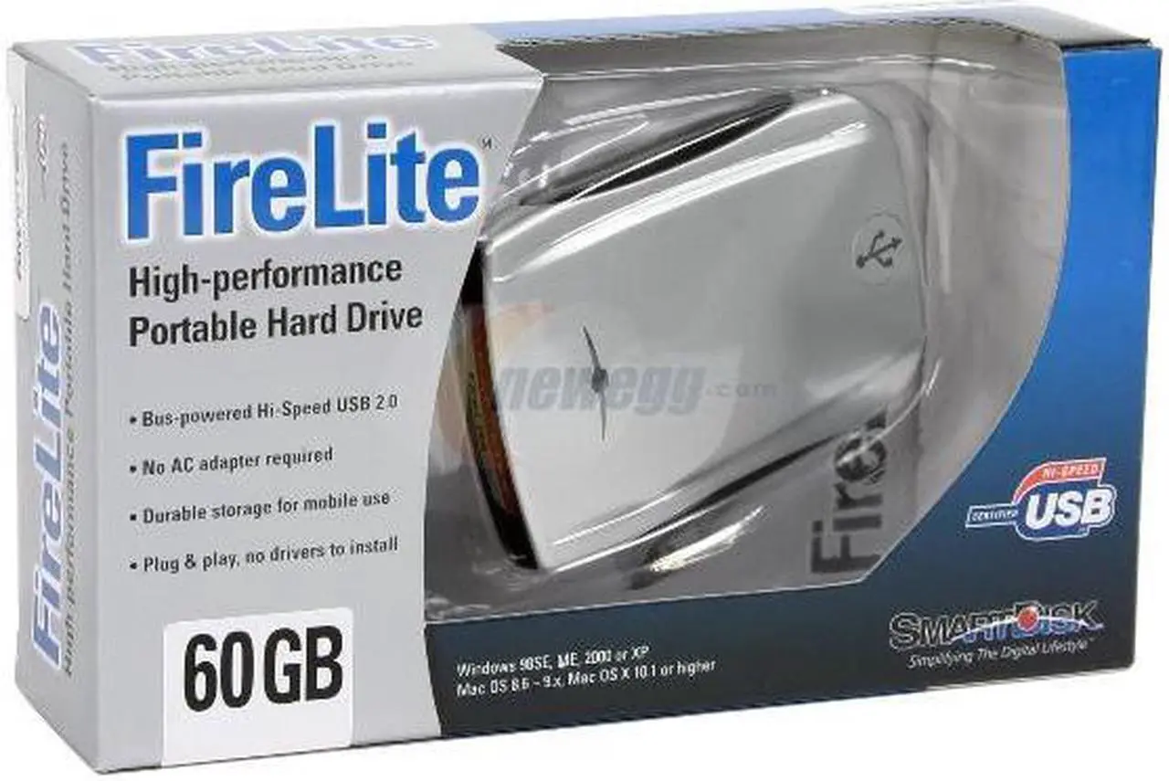SMARTDISK FireLite 60GB USB 2.0 2.5" External Hard Drive - Newegg.com