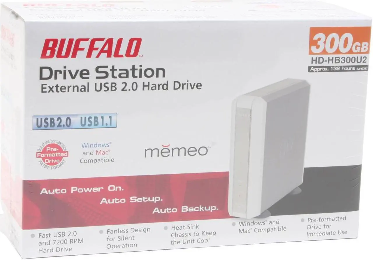 BUFFALO DriveStation 300GB USB 2.0 3.5" External Hard Drive - Newegg.com